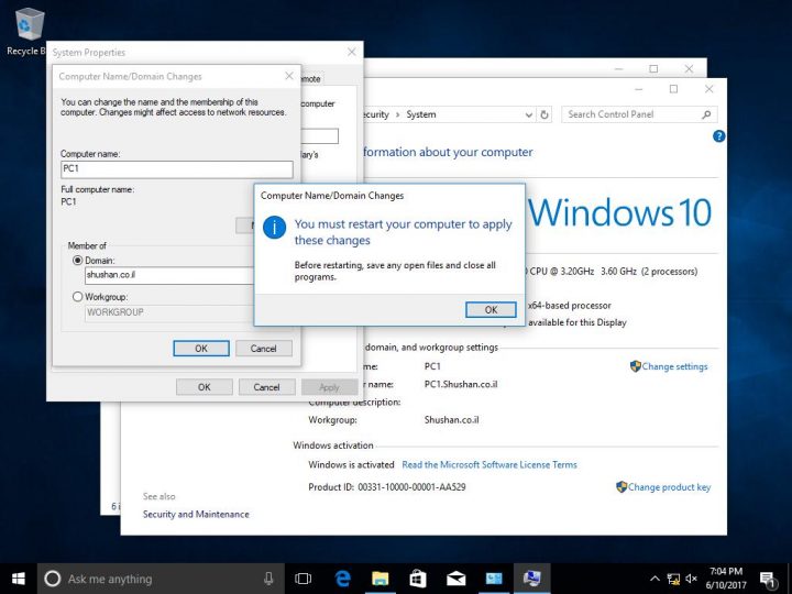 צירוף מחשב לדומיין | Windows 10 Domain Join | צירוף מחשב לDomain – טל ...
